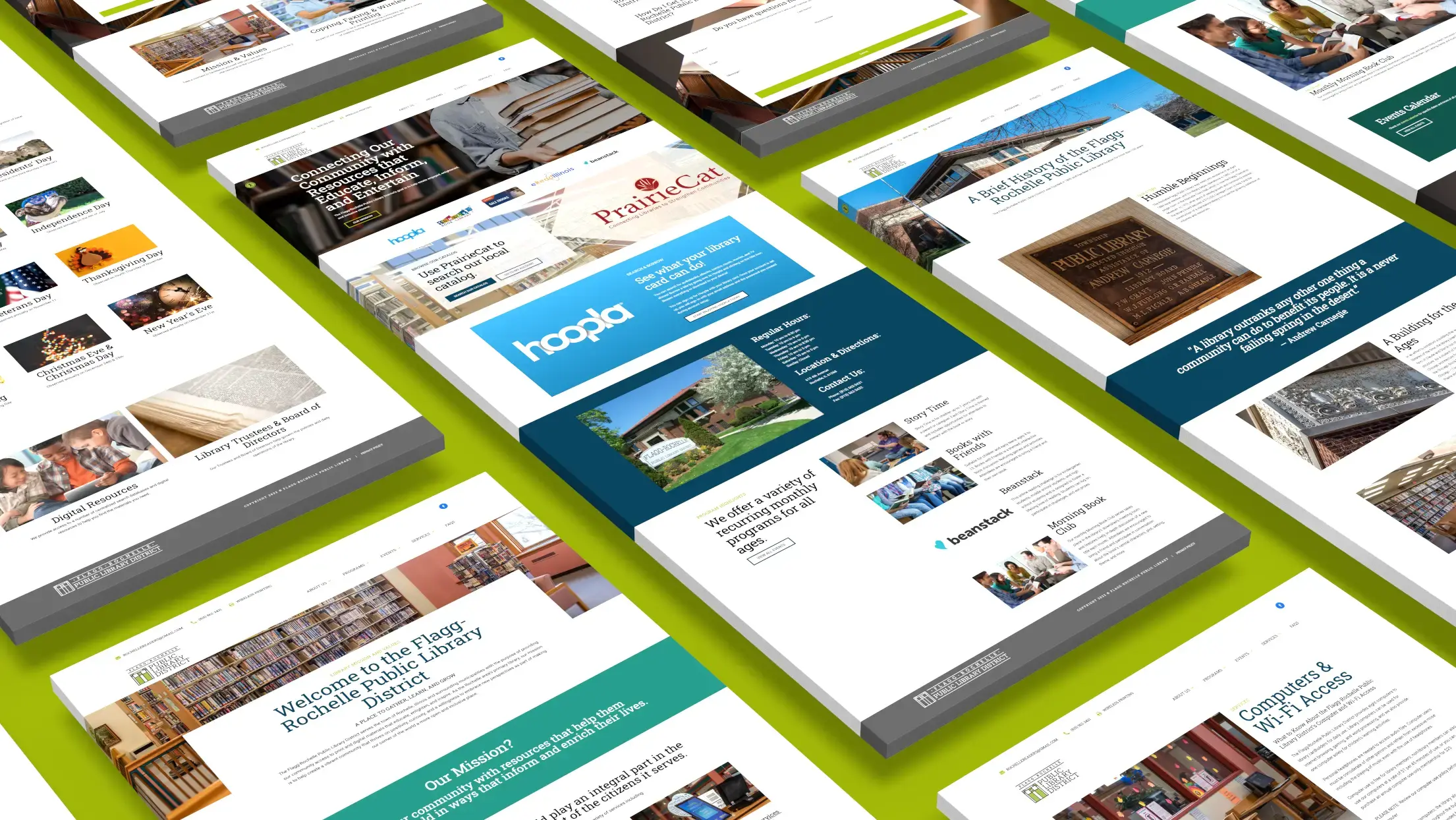 Flagg-Rochelle Public Library | Website Redesign